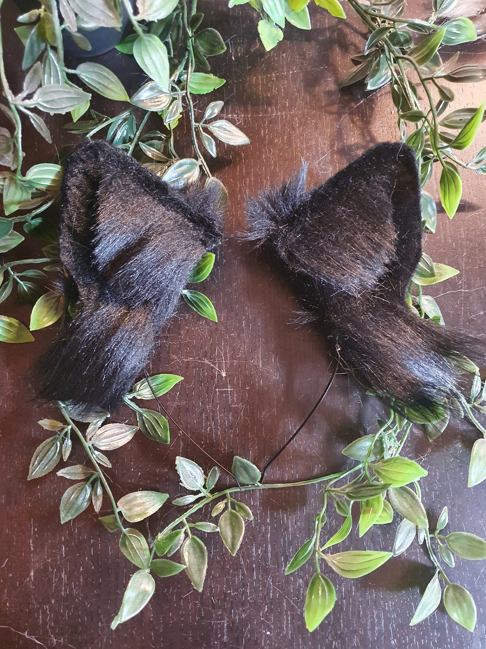Dog Ears : Black Faux Fur Dog Ears Headband/ Handmade Ears / - Etsy