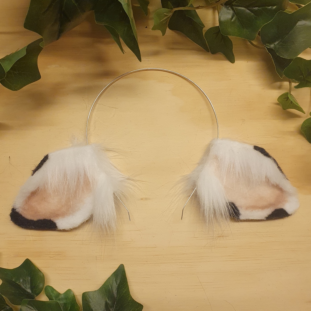 Cow Ears : Spotted Cow Faux Fur Ears Headband/ Handmade Ears / Faux Fur ...