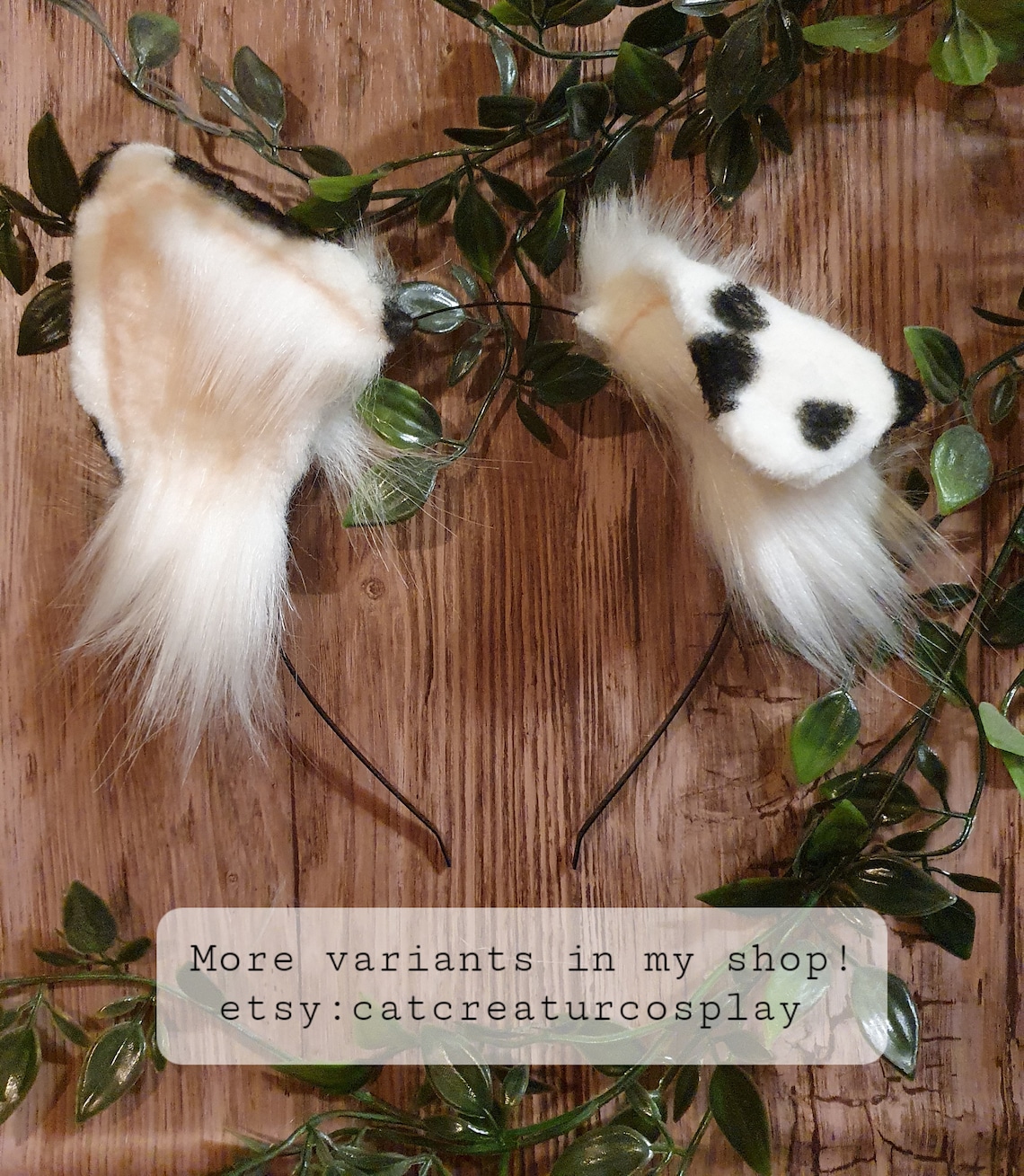Dog Ears : White Faux Fur Dog Ears Headband/ Handmade Ears / - Etsy