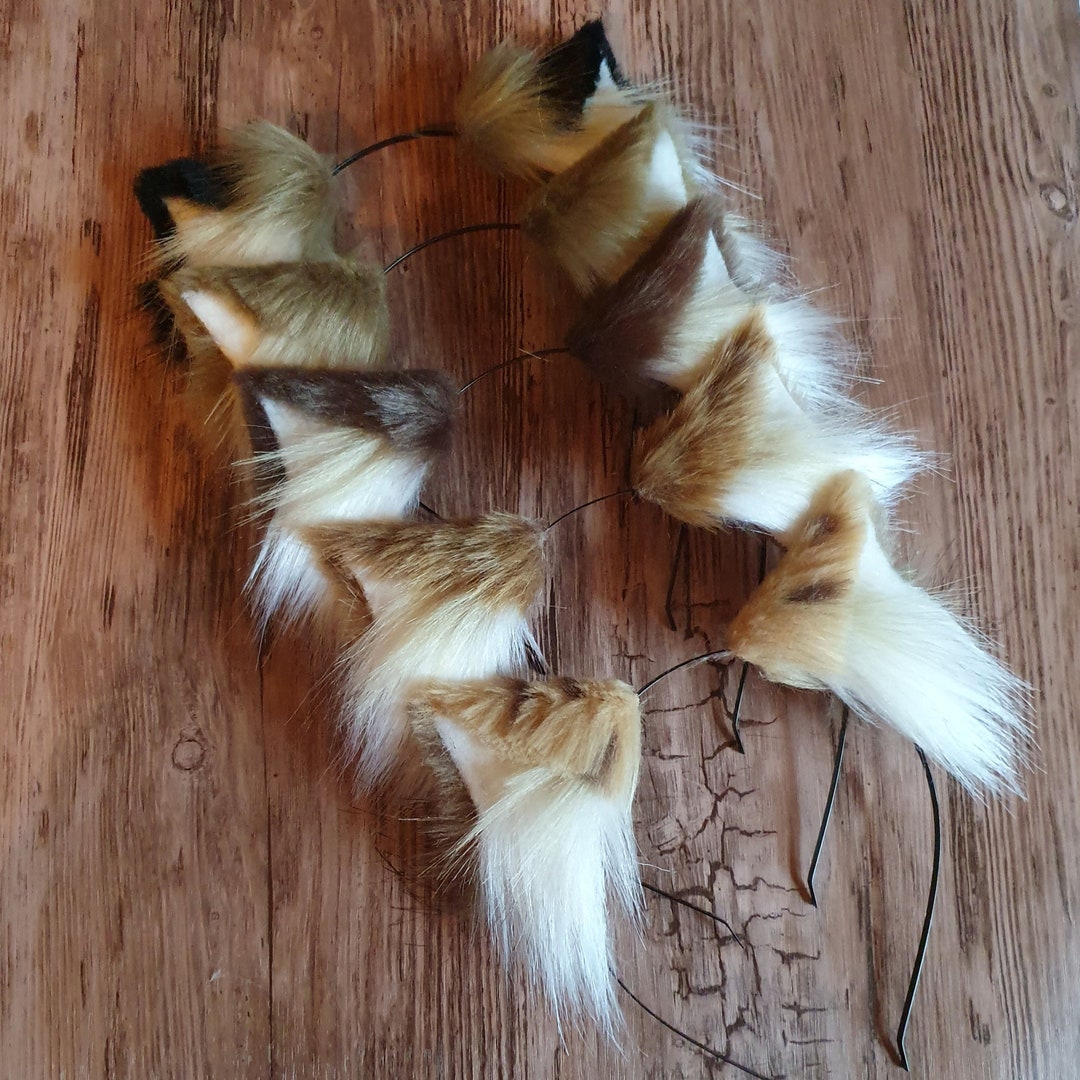 Cat Ears Brown: Faux Fur Cat Ears Headband/ Handmade Kitten Ears ...
