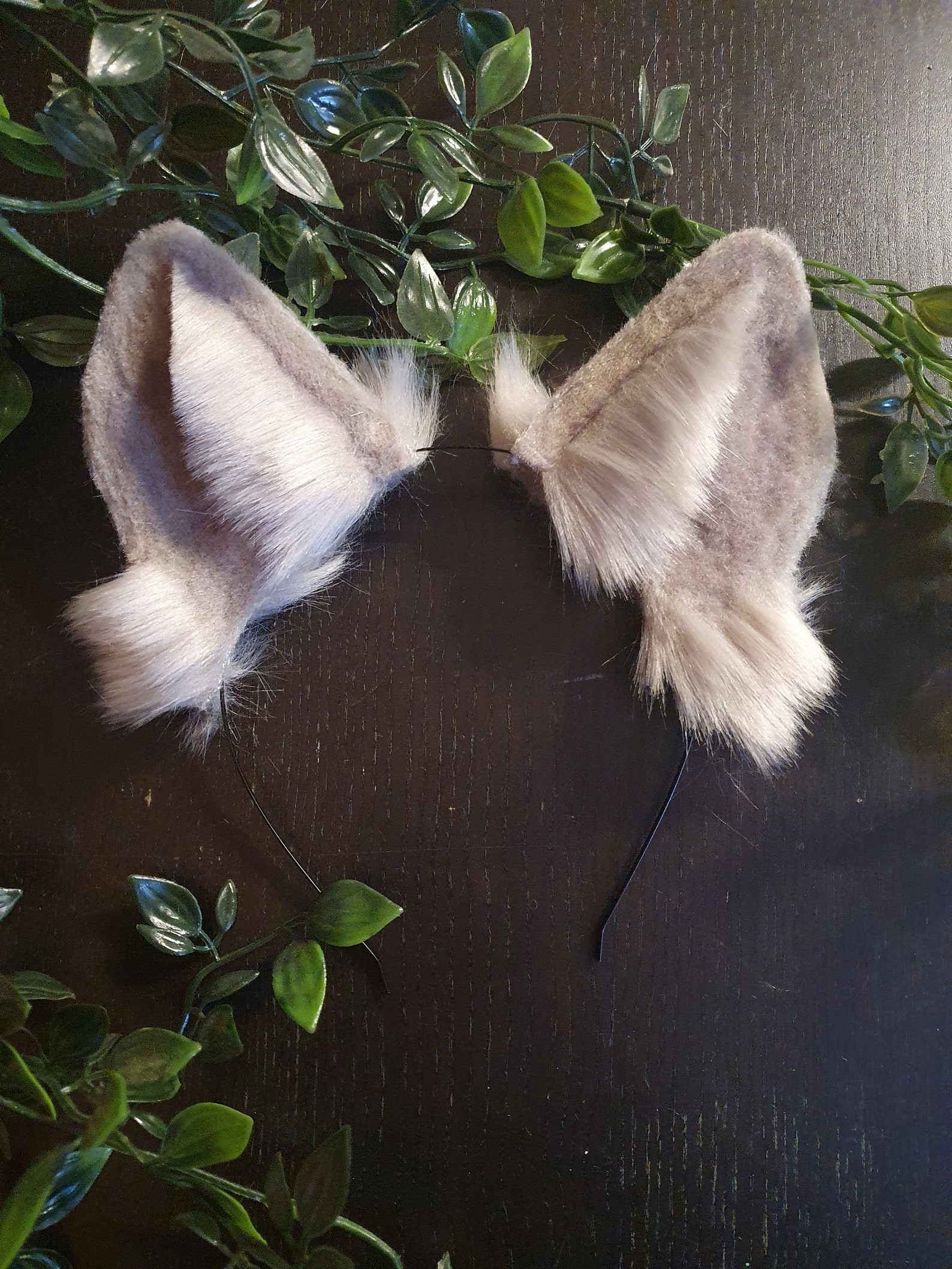 Dog Ears : Gray Silver Puppy Ears/ Faux Fur Dog Ears Headband/ - Etsy