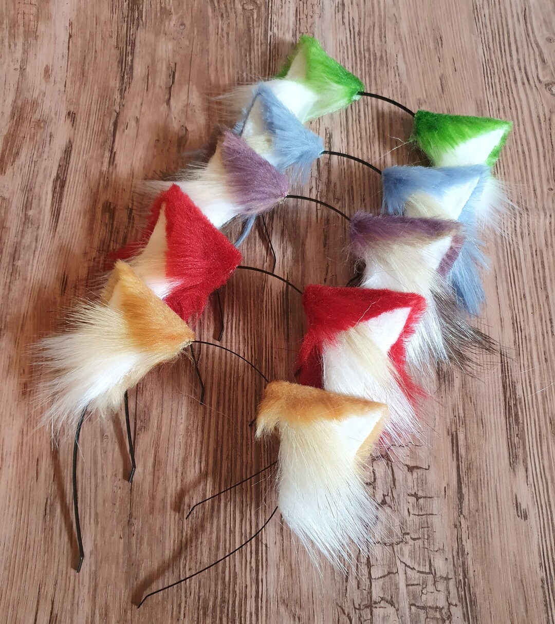 Fun Cat Ears Faux Fur Cat Ears Headband Handmade Kitten Ears Fluffy Cat Ears Faux Fur Ears