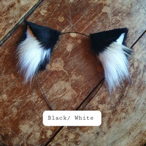Cat Ears: Faux Fur Cat Ears Headband/ Handmade Kitten Ears / Fluffy Cat ...