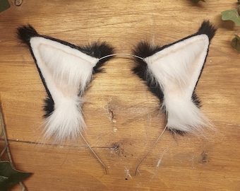 Cat Ears: Faux Fur Cat Ears Headband/ Handmade Kitten Ears / Fluffy Cat ...