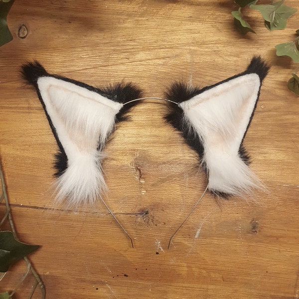 Black and White Cat Ears - Etsy