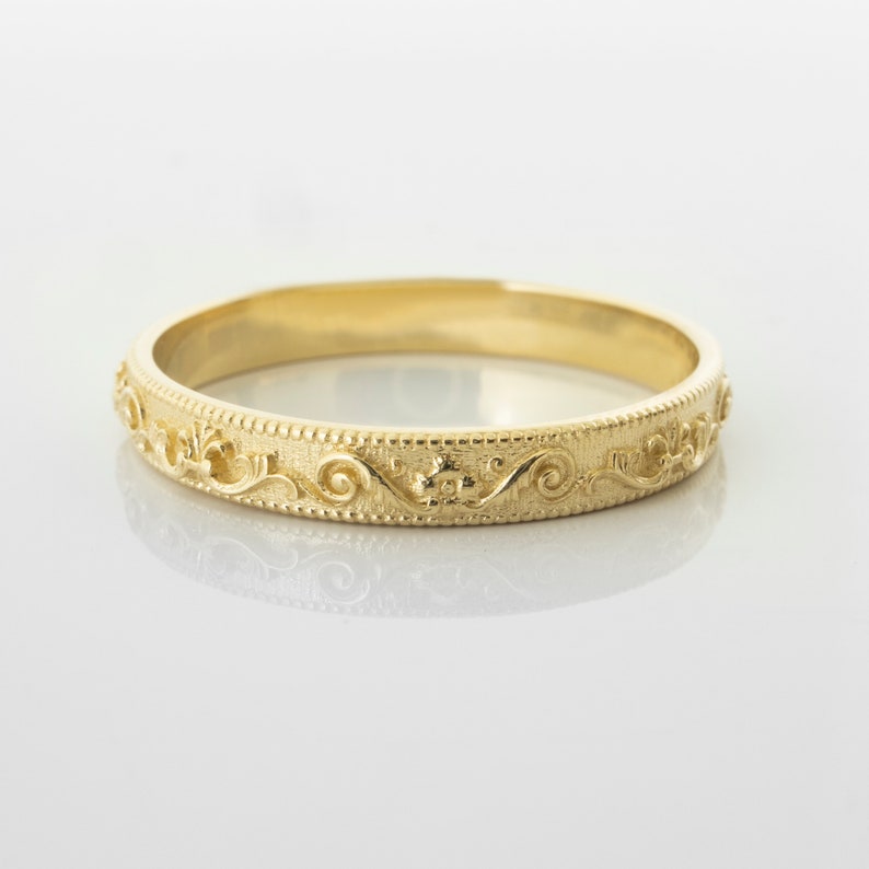 Antique Wedding Ring Baroque Vintage Wedding Band Italian - Etsy