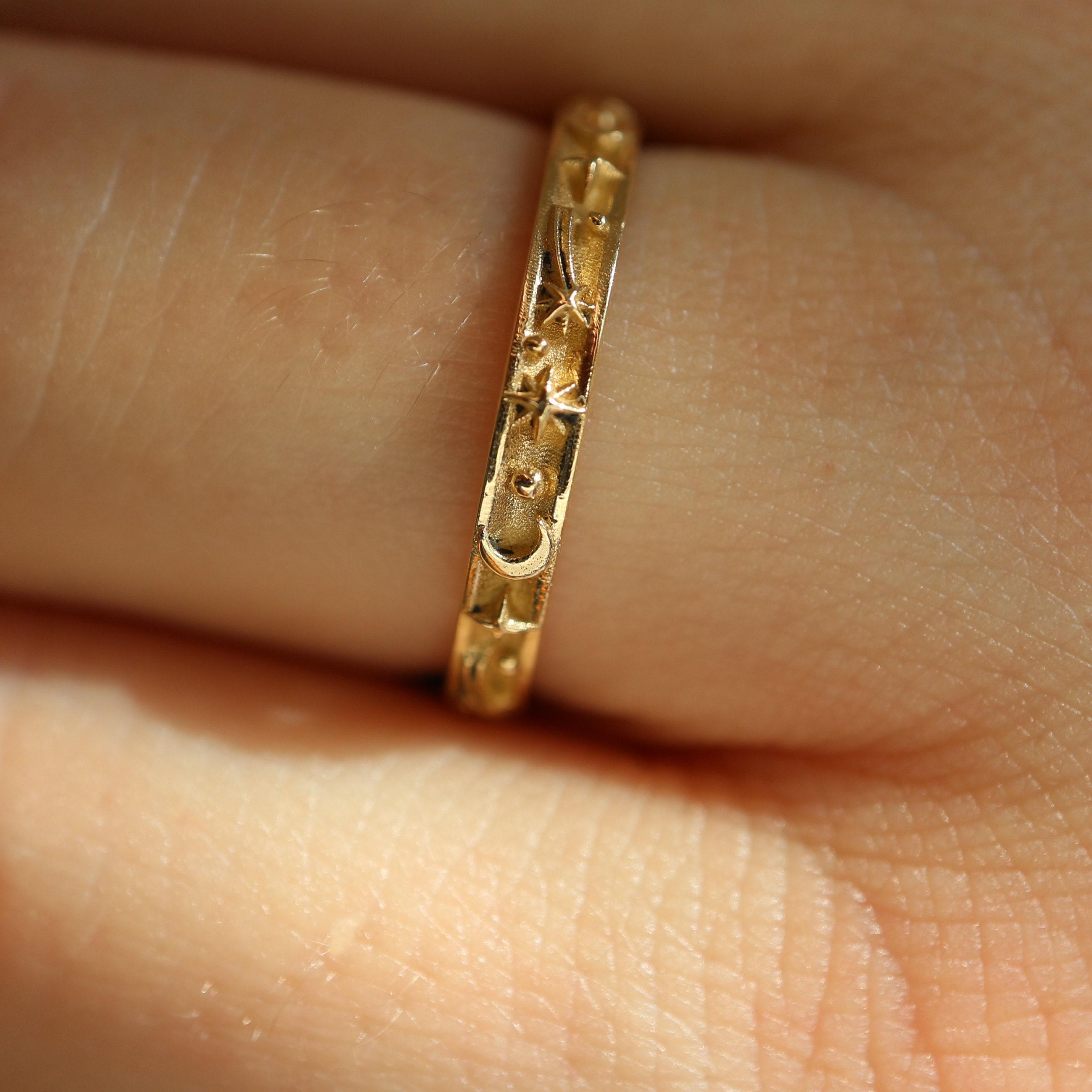 Starlight Band Vintage Planets Moon Stars Astrology - Etsy