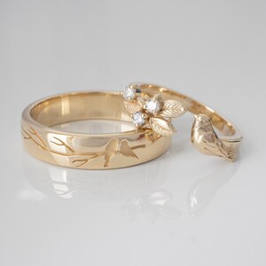 Lovebirds Ring | Sparrow Engagement | Wedding Bands for Men and Women ...