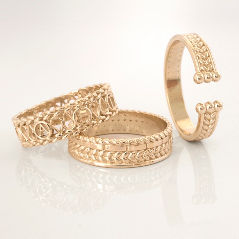 Latin Letters Forever Ring Aeternum Wedding Band Antique - Etsy