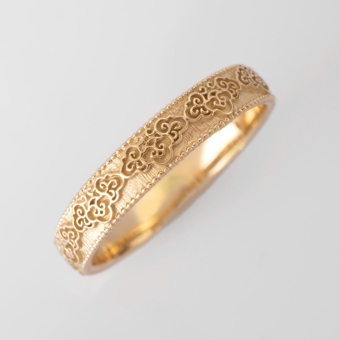 Cloud Ring | Auspicious His and Hers Chinese / Mongolian Wedding Band ...