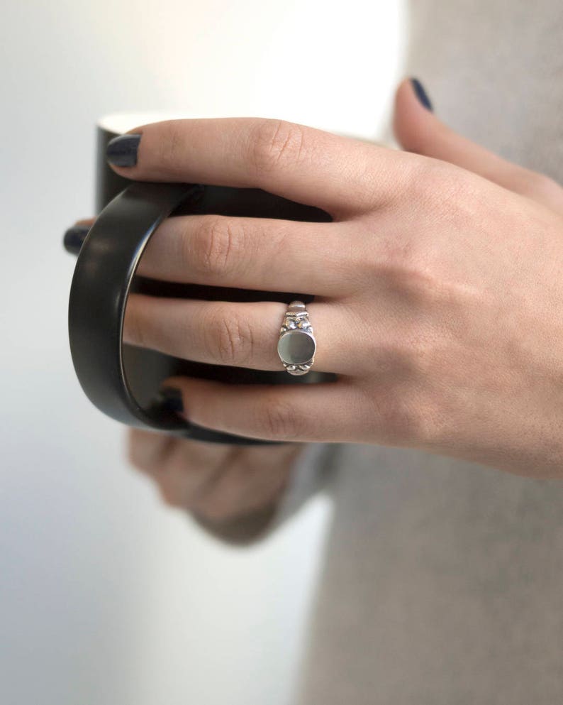 Vintage style Signet Ring Personalized and HAND engraved in | Etsy