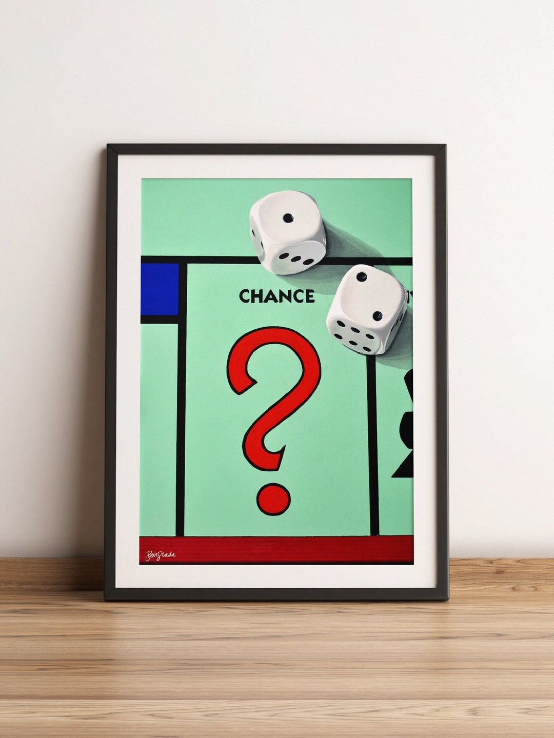 Monopoly Print chance Painting Reproduction - Etsy