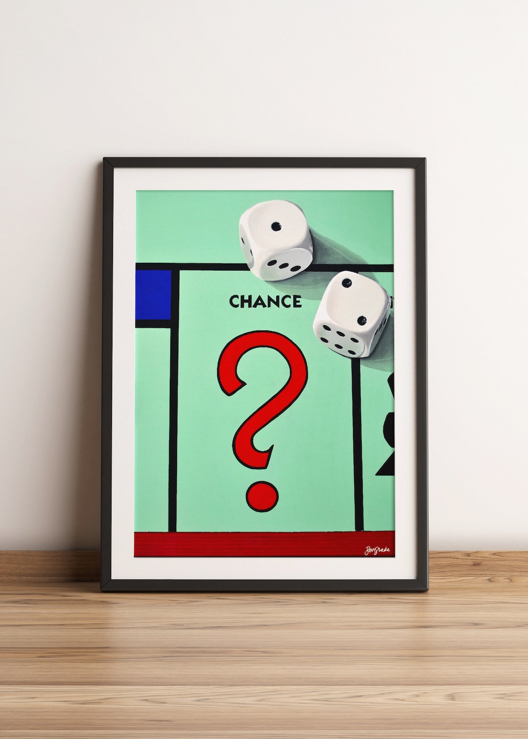 Monopoly Print chance Painting Reproduction Board Game Artwork Poster ...