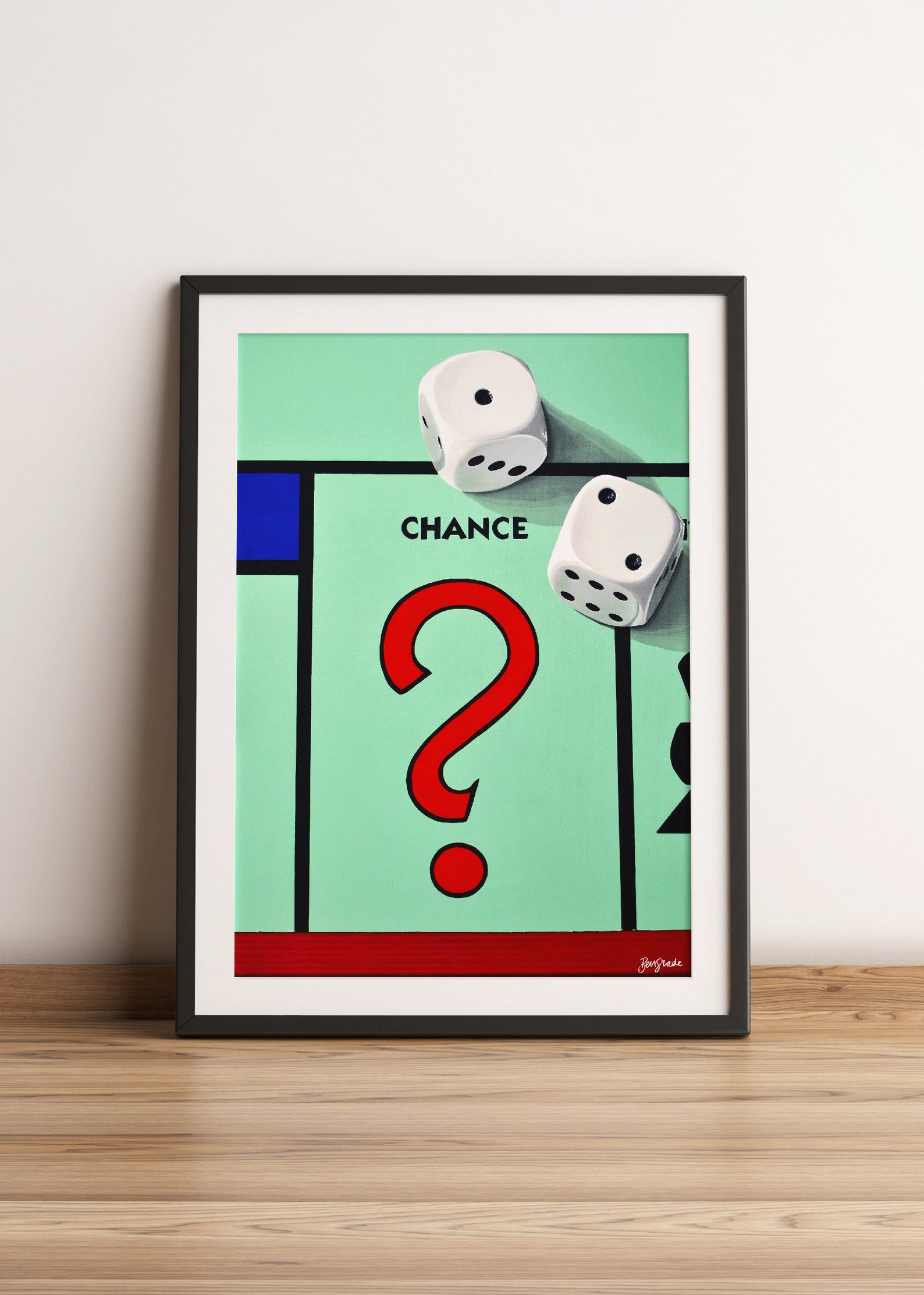 Monopoly Print | "chance" | Painting Reproduction | Board Game ...