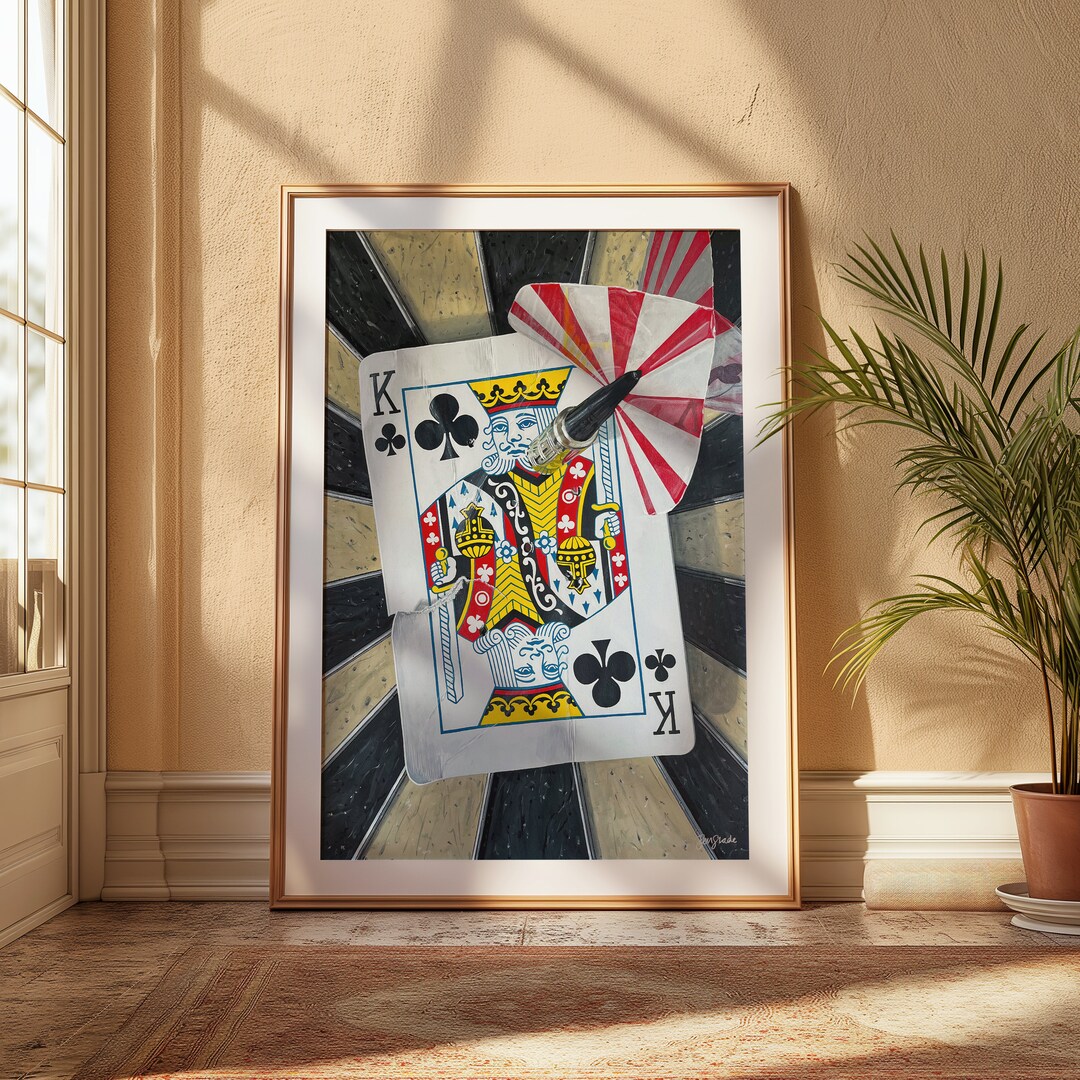 King Card Print | the King is Dead | Painting Reproduction | Playing ...