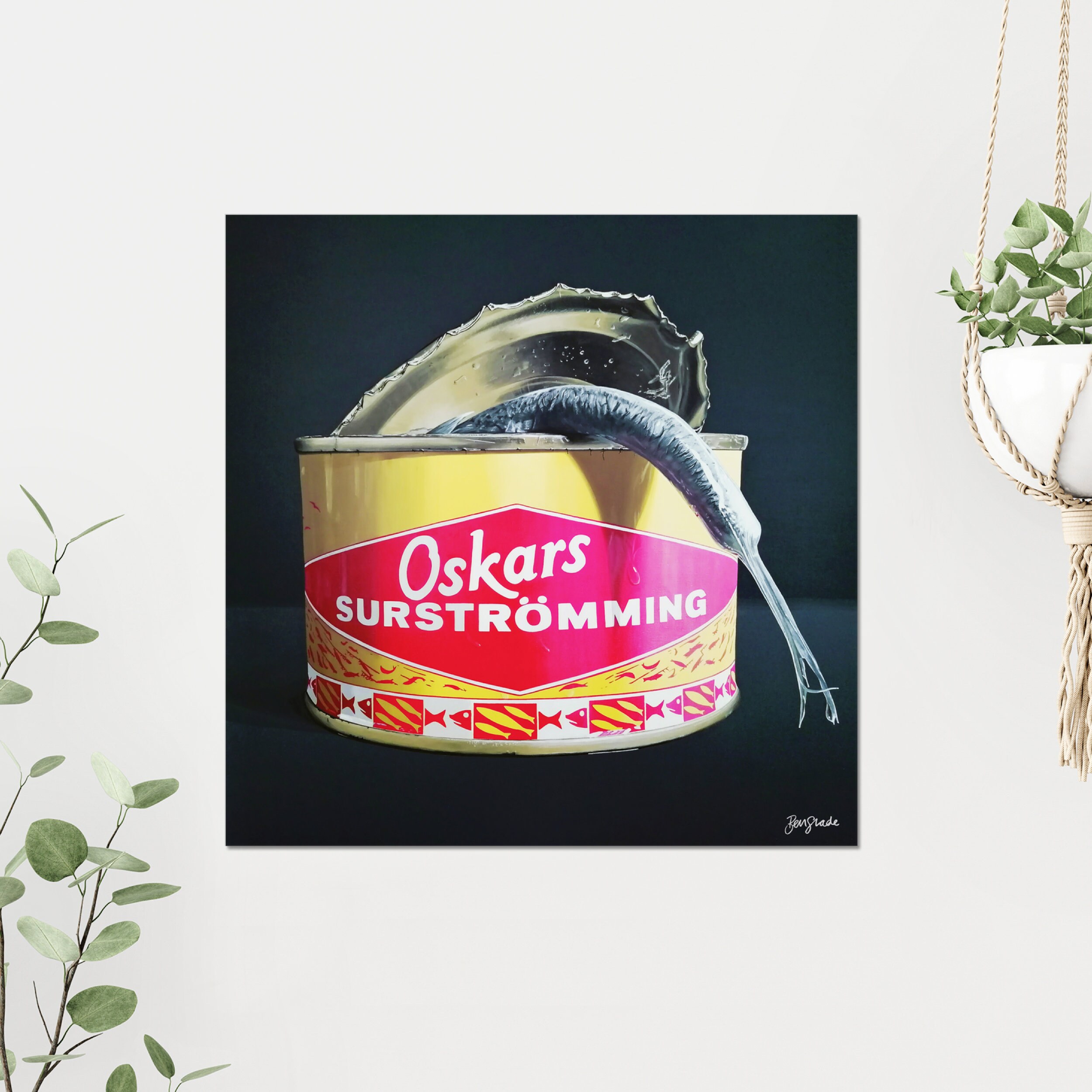 Sour Fish Print Oskars Painting Reproduction Surstromming Fisk Burk ...