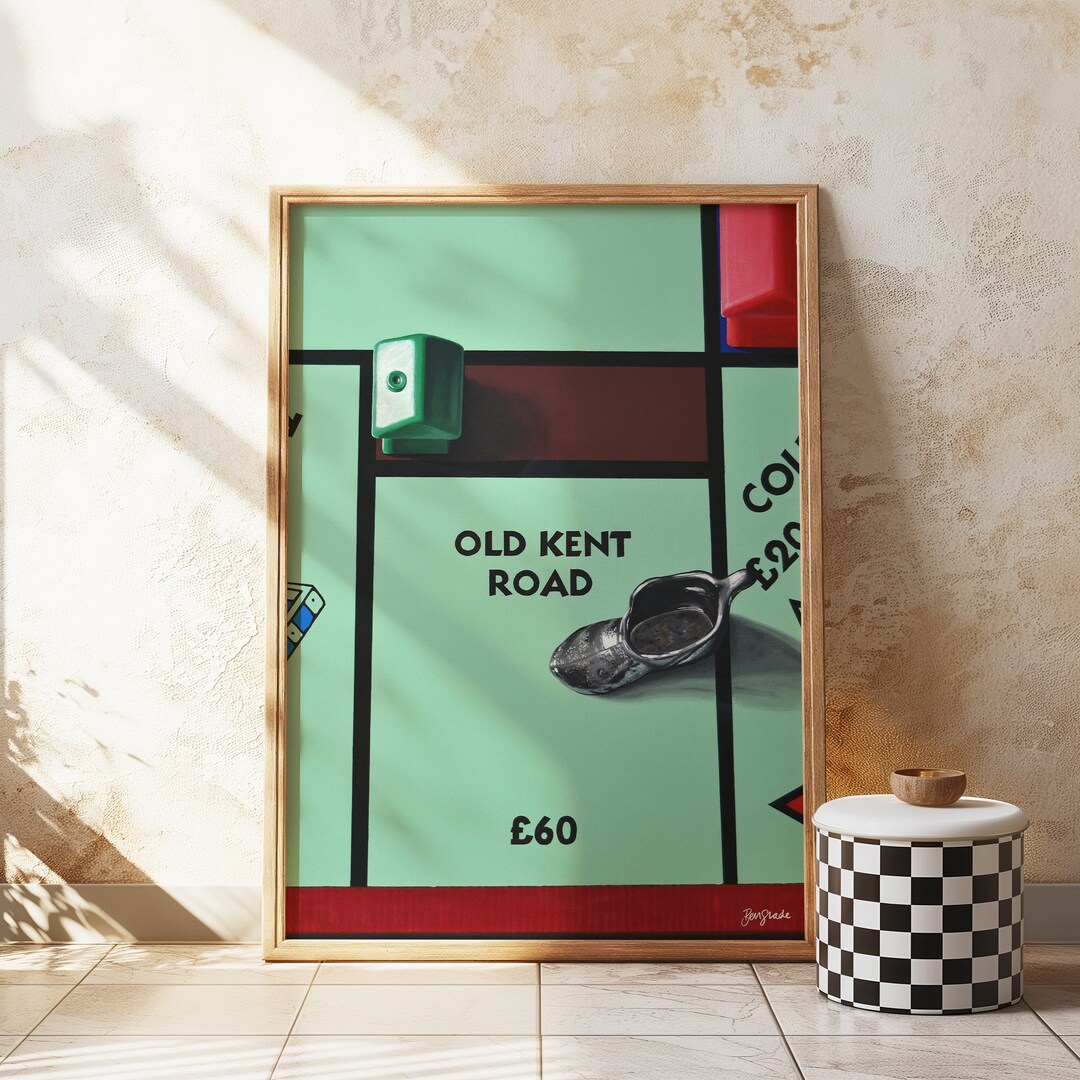 Monopoly Print | "old Kent Road" | Painting Reproduction | Board Game ...