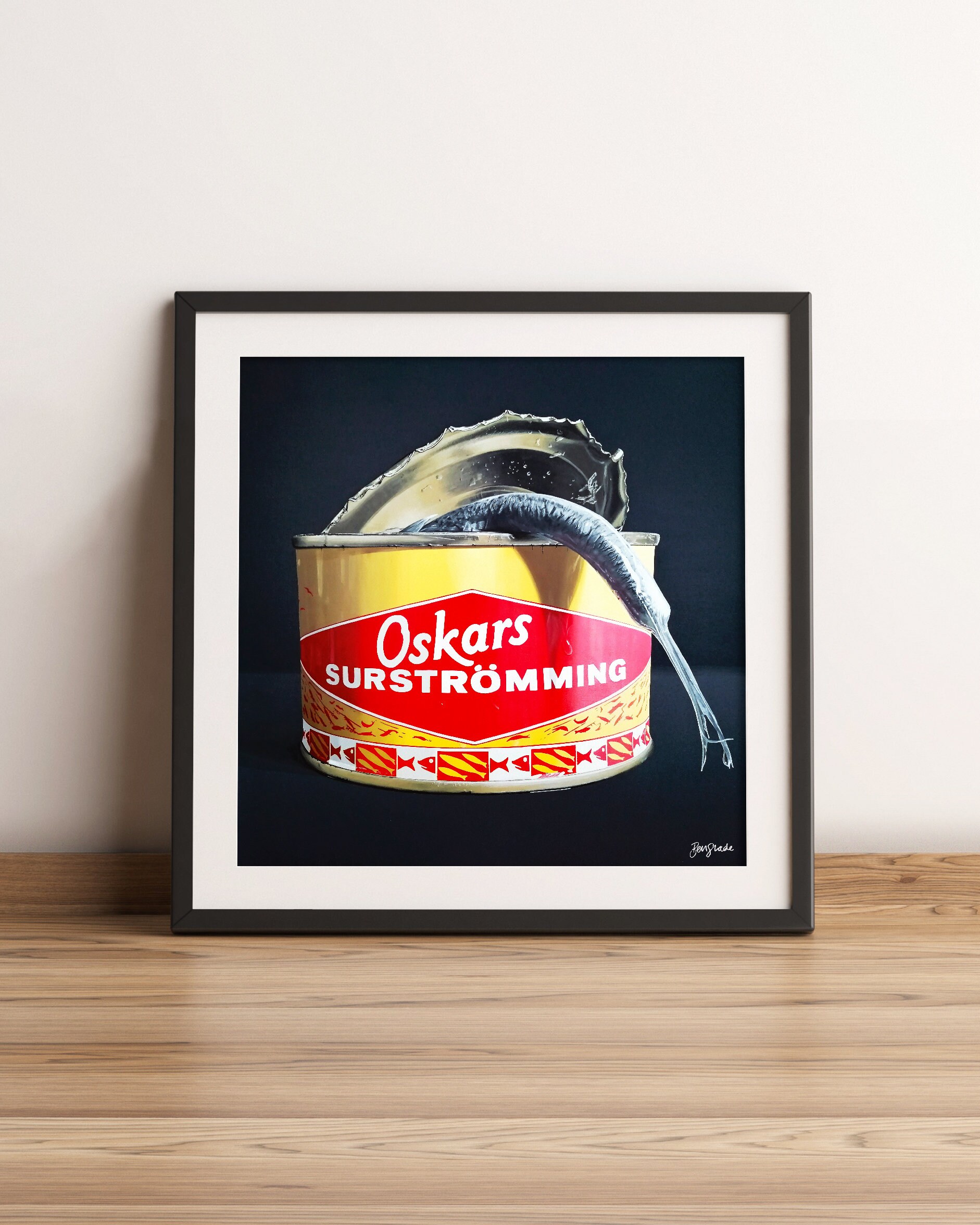 Sour Fish Print Oskars Painting Reproduction Surstromming Fisk Burk ...