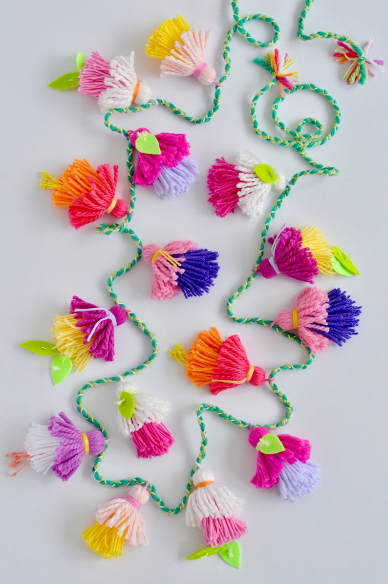 Yarn Tassel Garland Tassel Garland Flower Garland Etsy