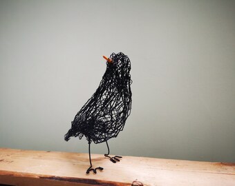 Wire bird sculpture | Etsy