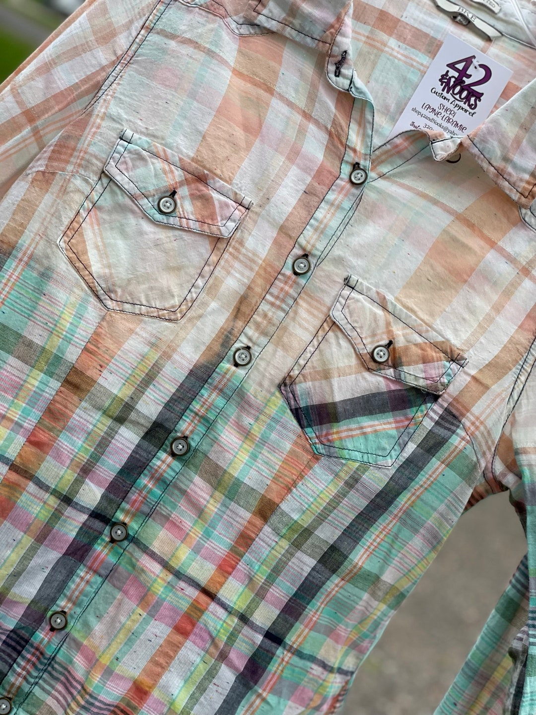 Funky Bleached Flannel - Etsy