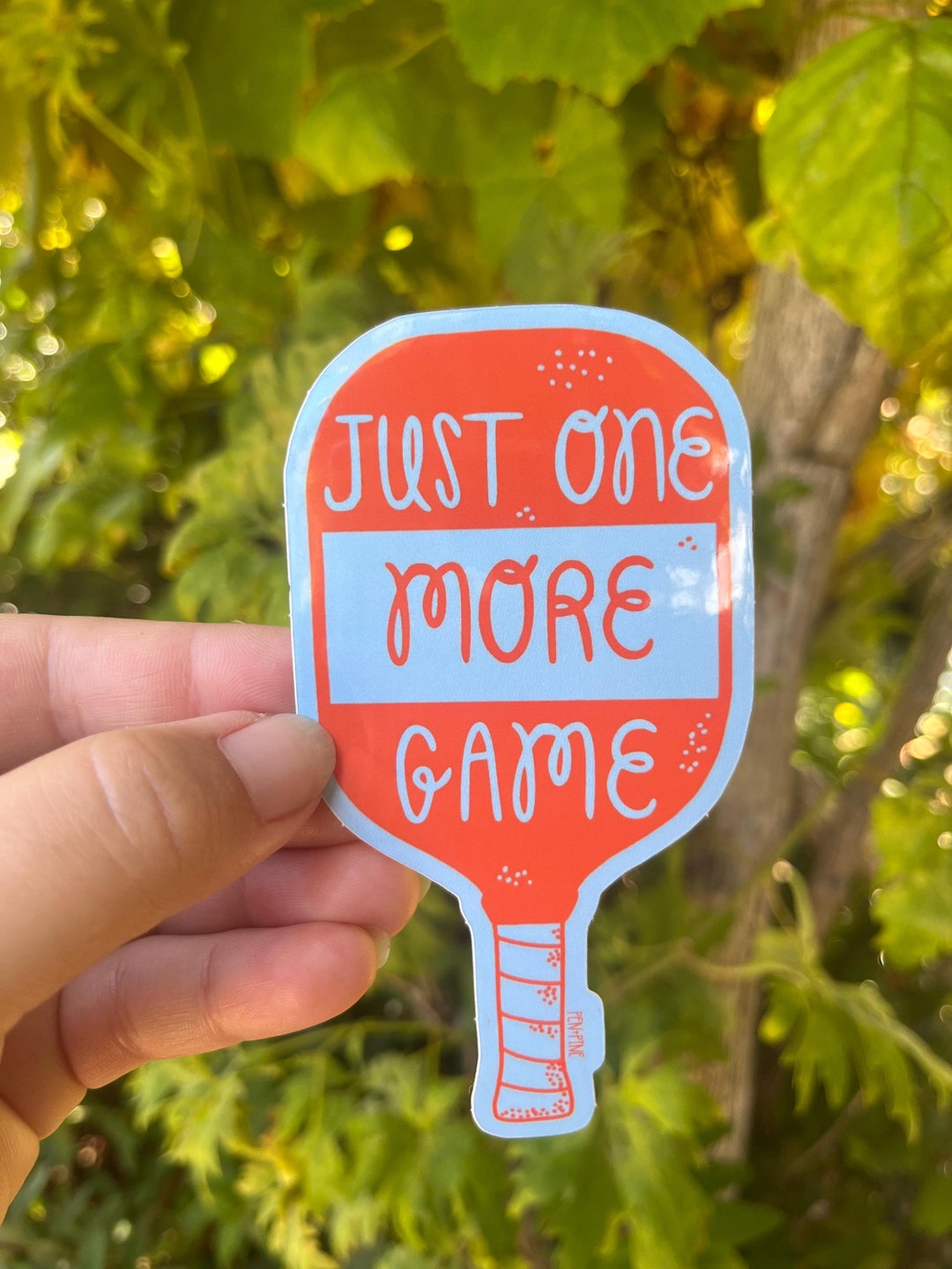 Pickleball Sticker - Just One More Game - Bumper Sticker - Laptop ...