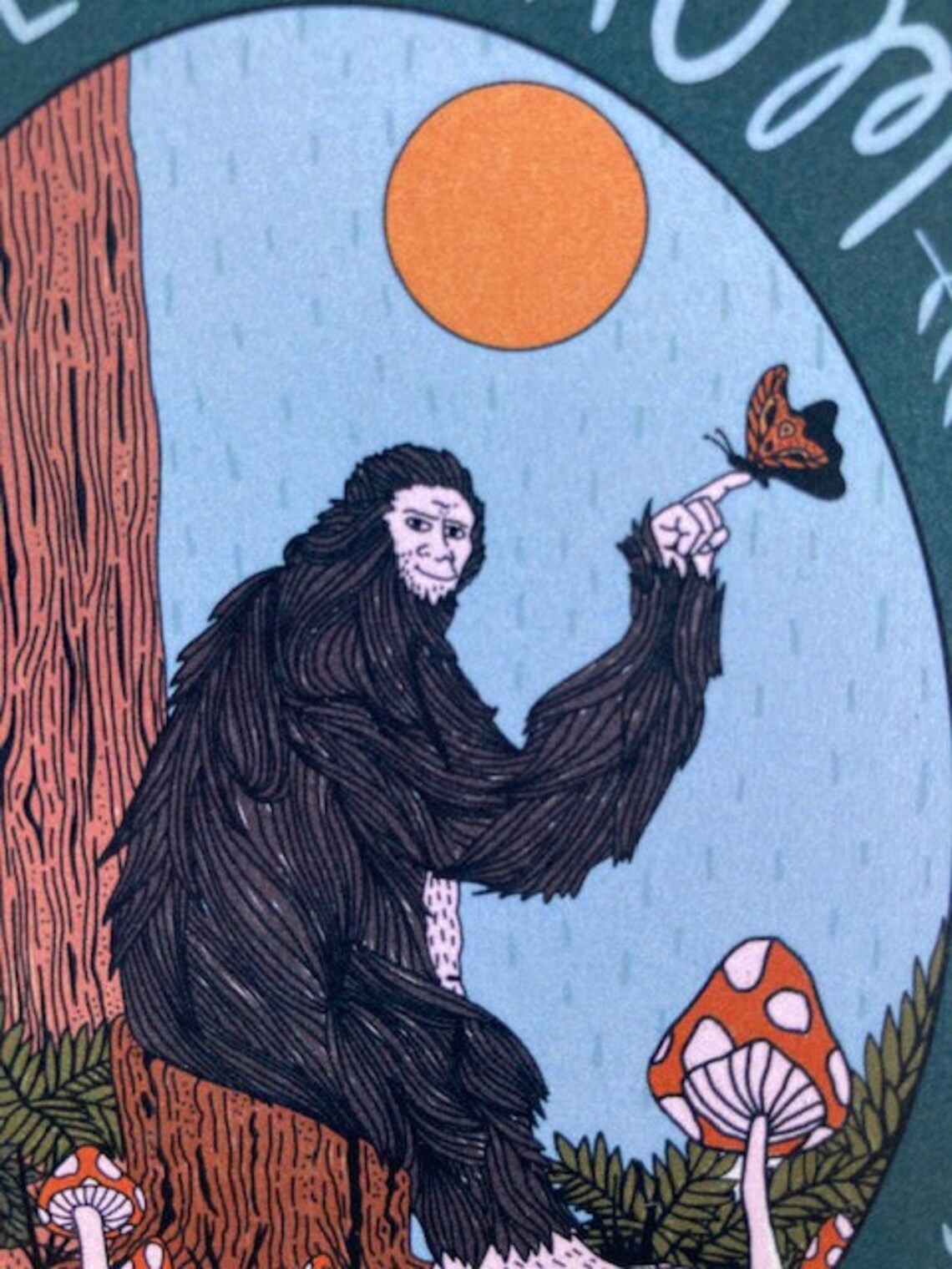 Bigfoot Postcard - Hello From Bigfoot Country, Illustrated Sasquatch - Etsy