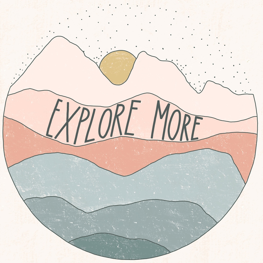 Explore More Sticker - Vinyl Sticker - Illustrated Sticker - Etsy