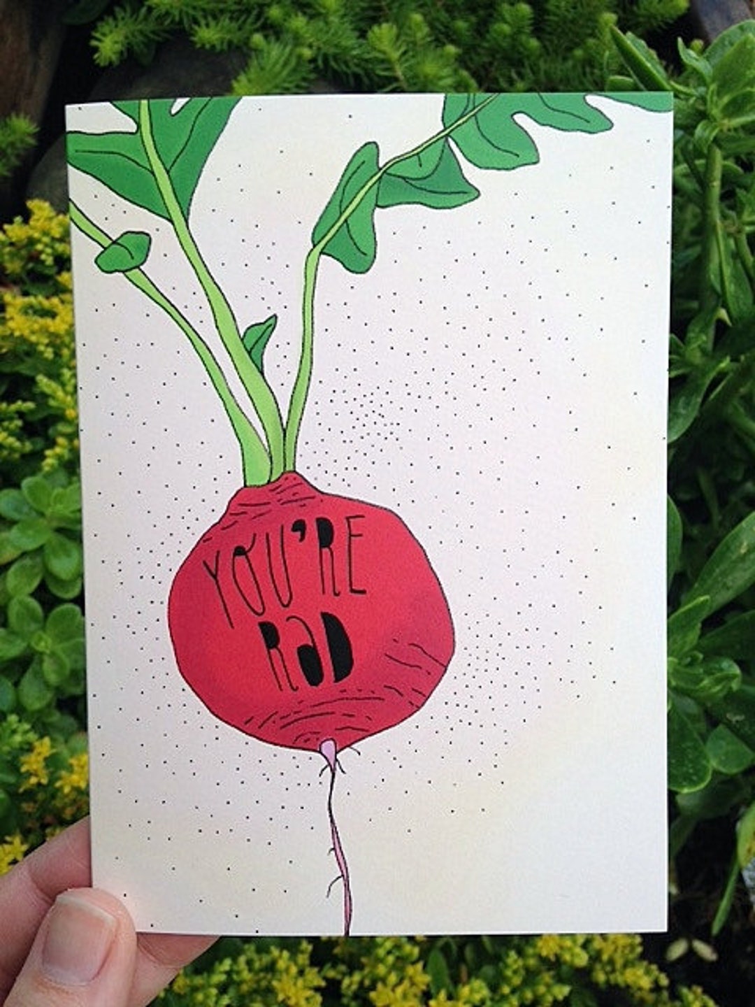 You're Rad Card | Illustrated Friendship Card | Blank Inside - Etsy