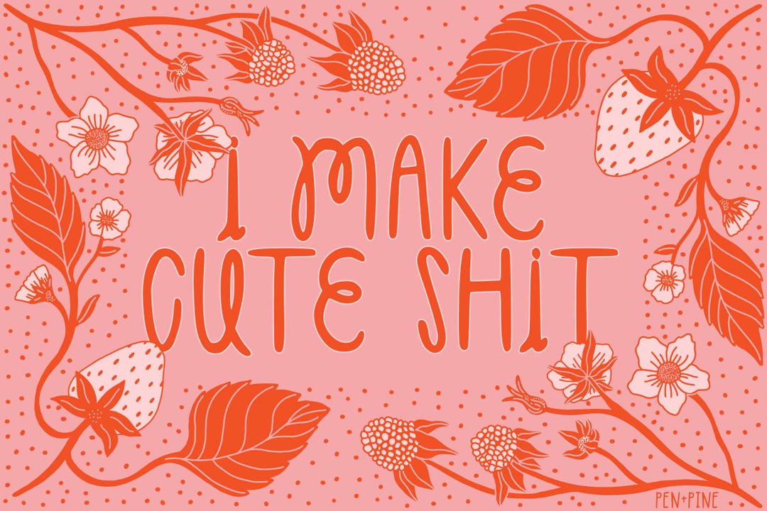 Cute Sticker - Crafter - I Make Cute Shit - Bumper Sticker - Laptop ...