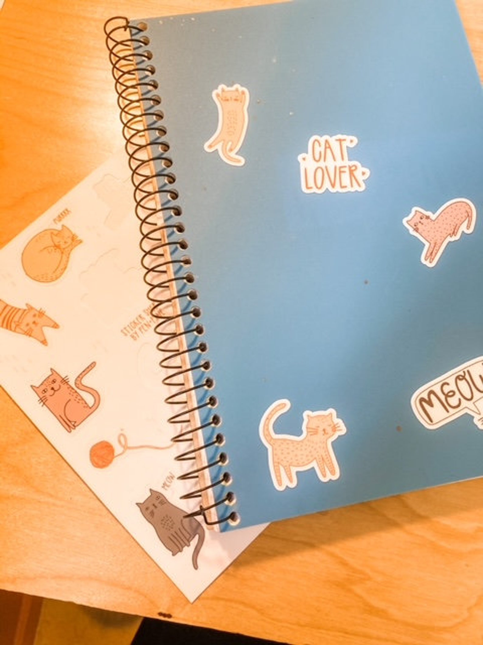 Cat Sticker Sheet Vinyl Sticker Illustrated Sticker | Etsy