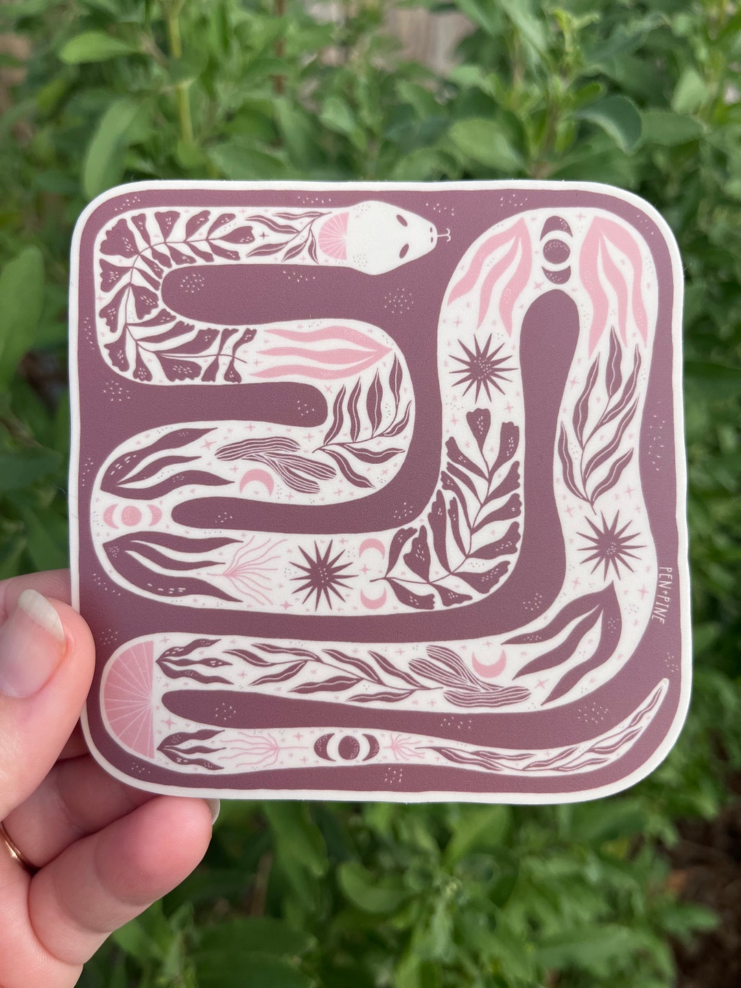 Southwest Snake Sticker - Vinyl Sticker - Witchy - Bumper Sticker ...