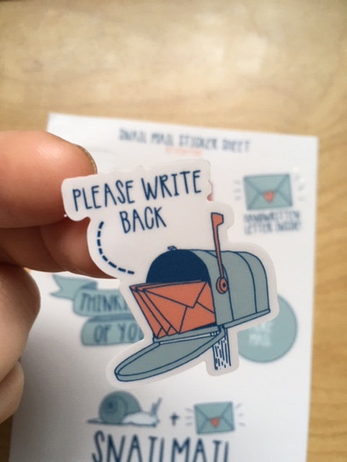 Snail Mail Sticker Sheet Vinyl Stickers Illustrated | Etsy