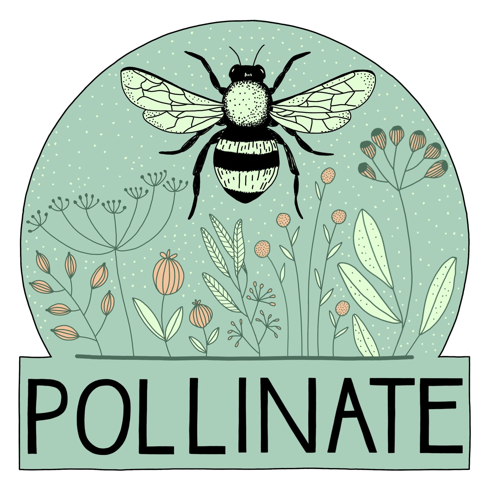 Pollinate Sticker - Vinyl Sticker - Bumper Sticker - Etsy