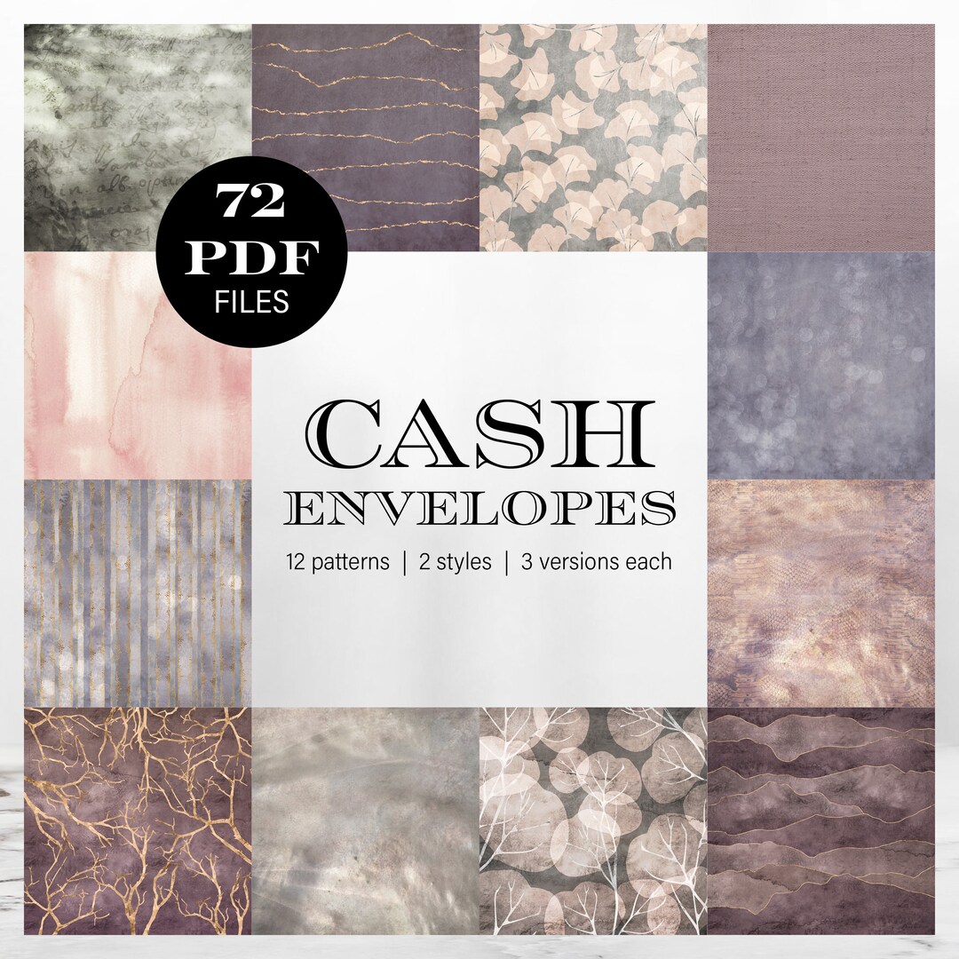 Elegant Watercolor Cash Stuffing Envelope Template for Budget Binder by ...