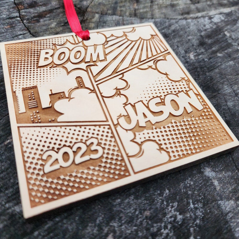 Comic Book Tree Ornament - Etsy