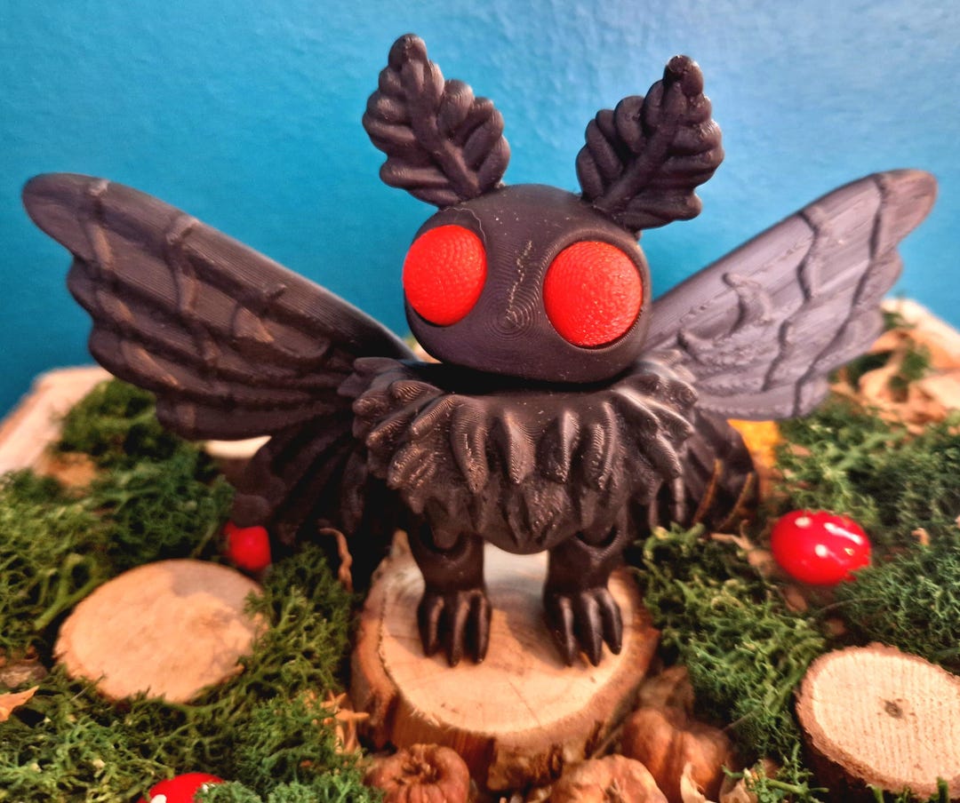 Mothman Articulated Chibi the Legend Cryptids Handmade - Etsy