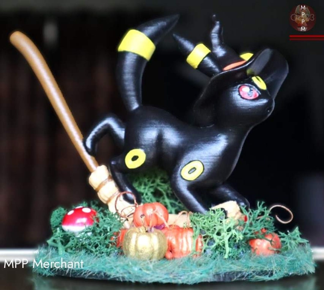 Umbreon Hand Painted Handmade Figure Statue Witches Hat Broom - Etsy Umbreon Hand Painted Handmade Figure Statue Witches Hat Broom - Etsy