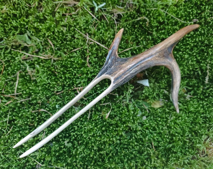 Antler Hair Fork, Hair Stick From a Horn of a Roe Deer, Antler Hair ...