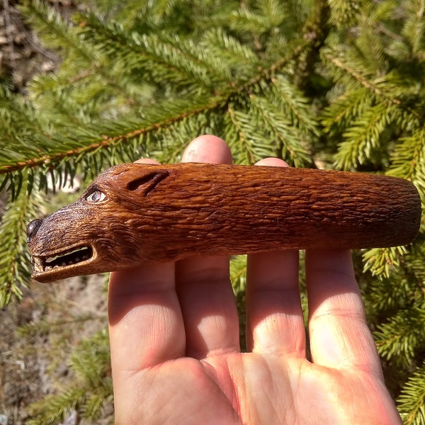 Wolf Head Handle Knife - Etsy