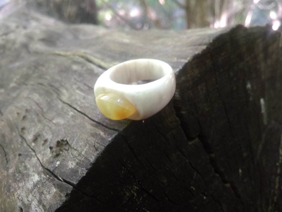 Antler Ring Natural Whitetail Deer Antler Ring Bone Ring - Etsy