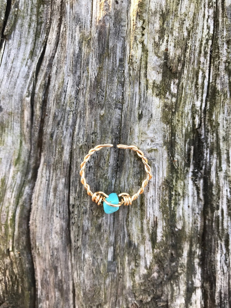 Adjustable 14k Gold Fill Wire Wrapped Crystal Ring / Gold | Etsy