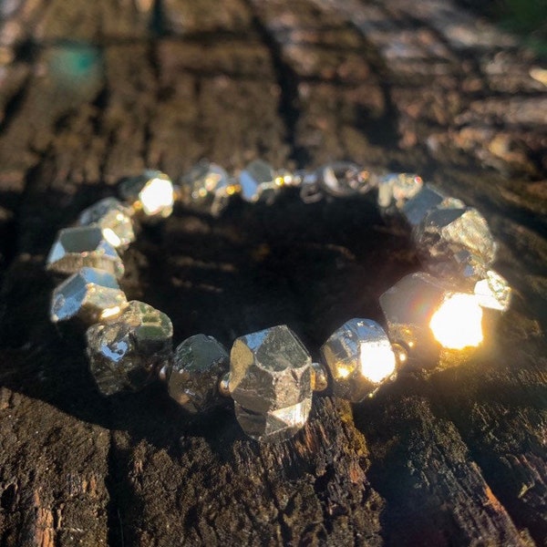 Gold Pyrite Bracelet - Etsy