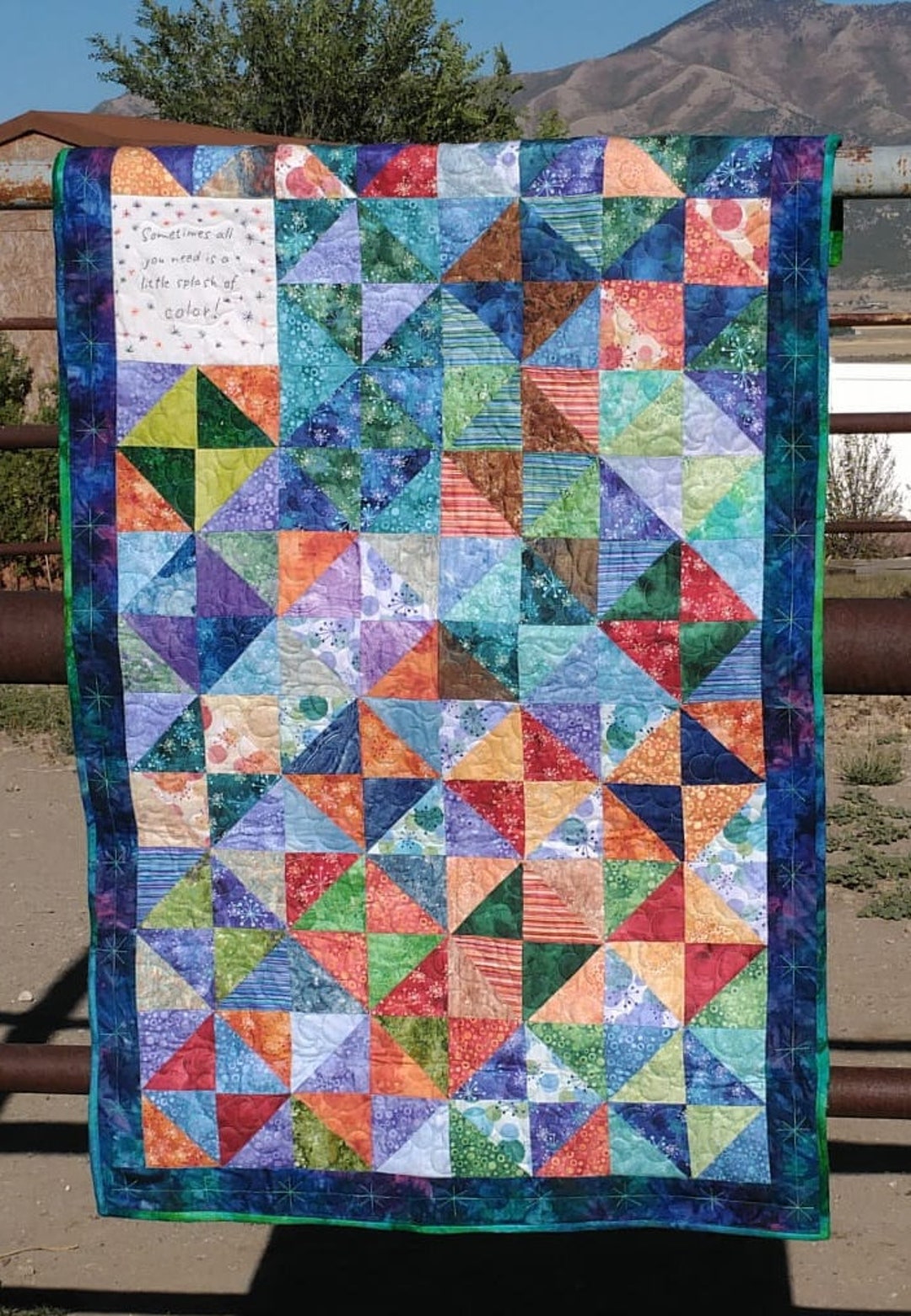 Splash of Color Quilt - Etsy