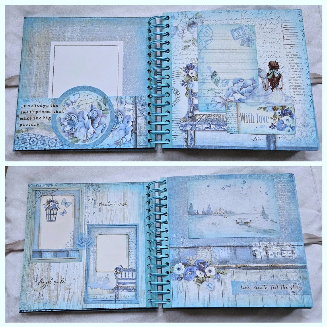 Icy Blue Winter Wonderland Junk Journal/ Scrapbook - Etsy