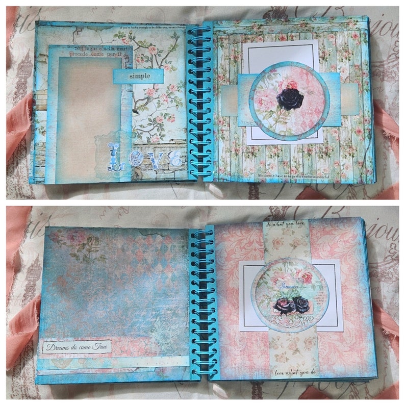Pink Rose Garden Journal/ Scrapbook Album - Etsy