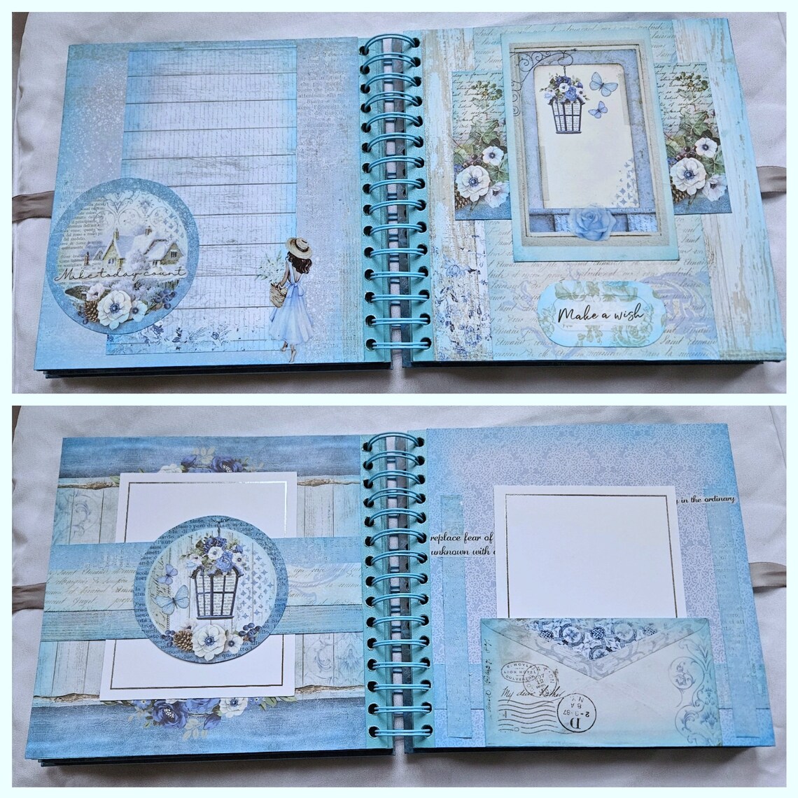 Icy Blue Winter Wonderland Junk Journal/ Scrapbook - Etsy