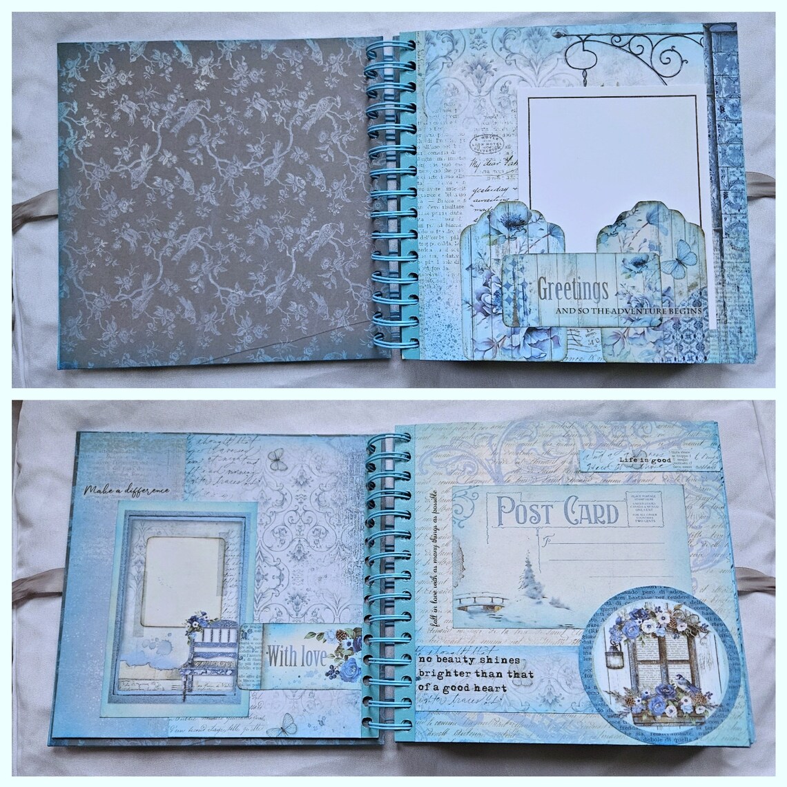 Icy Blue Winter Wonderland Junk Journal/ Scrapbook - Etsy