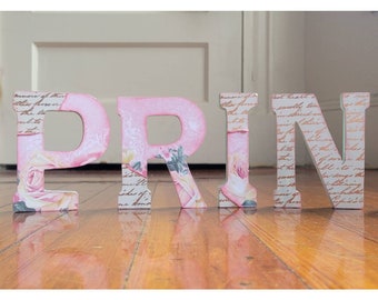 Wooden Spring Letters - Etsy