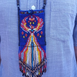 Hand Beaded Phoenix Amulet Bag, Phoenix Medicine Bag, Phoenix Amulet ...